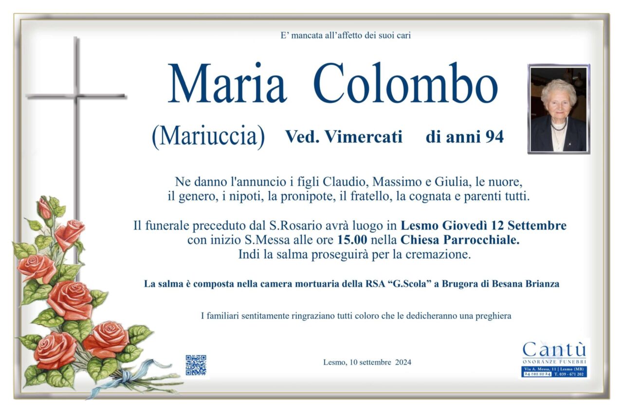Necrologi - Onoranze Funebri Cantù